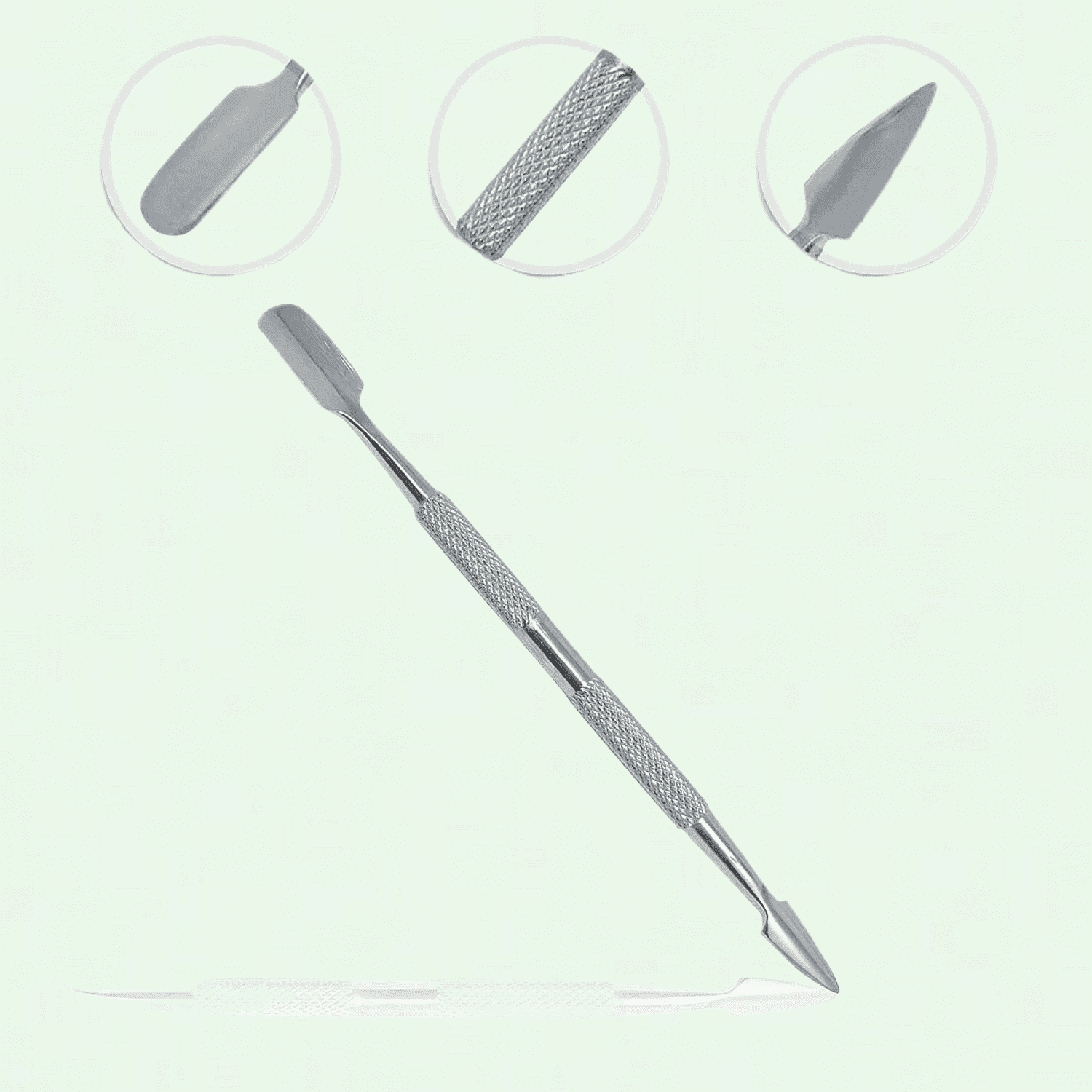 Professional Stainless Steel Cuticle Pusher and Spoon Nail Cleaner ...