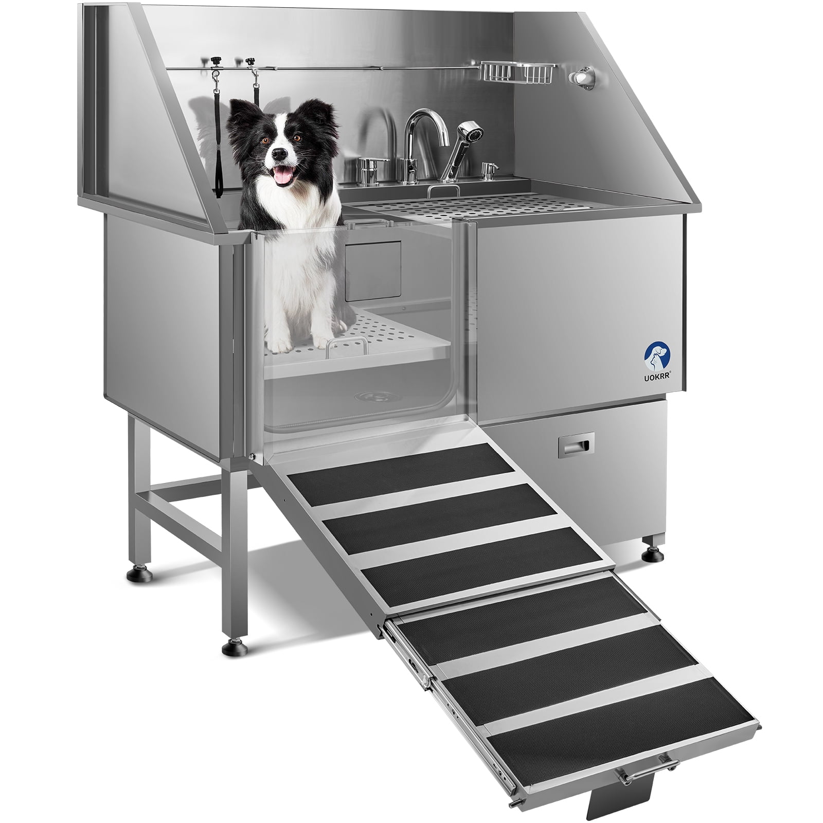 Professional Stainless Steel Dog Bathing Station for Home, 50" Dog ...
