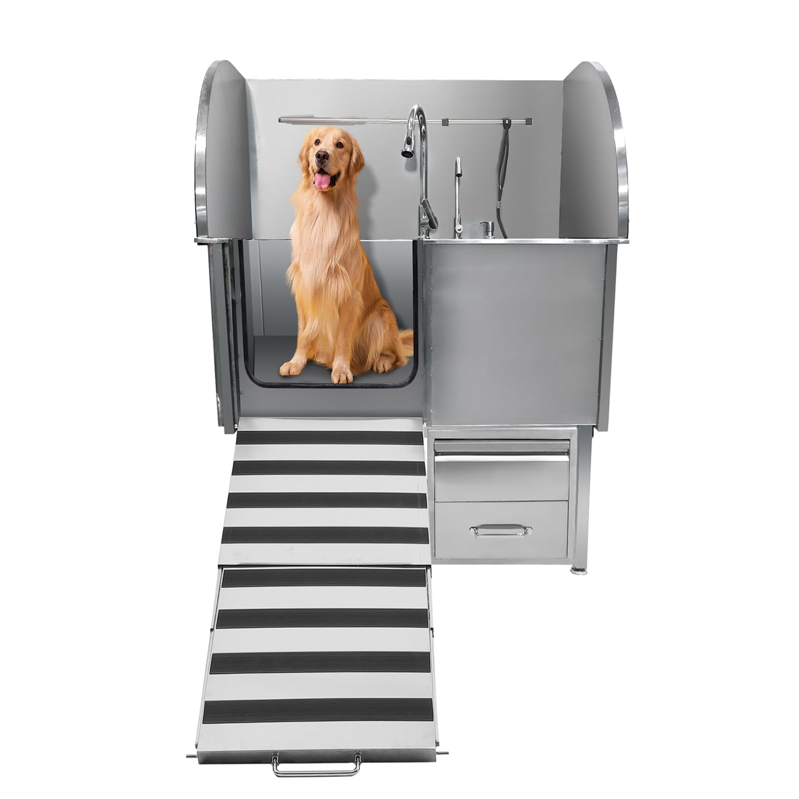Professional Stainless Steel Dog Bathing Tub - Dog Grooming Tub w/Ramp ...