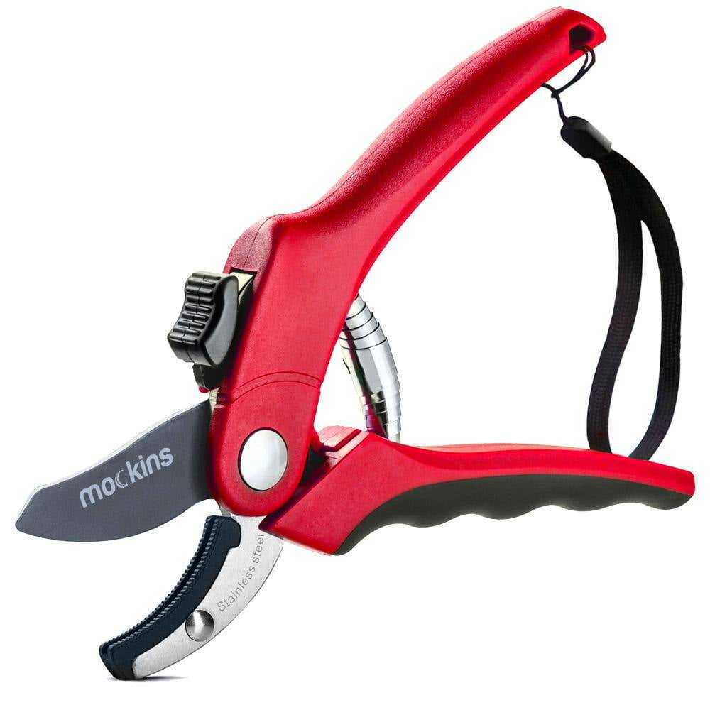 Professional Stainless Steel Heavy-Duty Red Garden Anvil Pruning Shears ...
