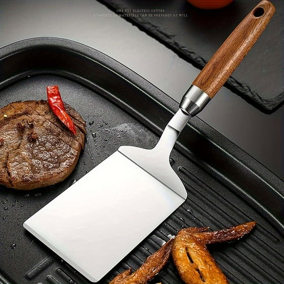 Professional Stainless Steel Spatula Turner with Handle–All-Purpose ...