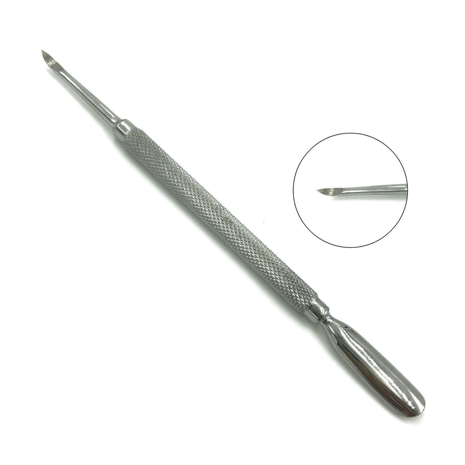 Professional Stainless Steel Spoon Cuticle Pusher Remover Cleaner Nail ...