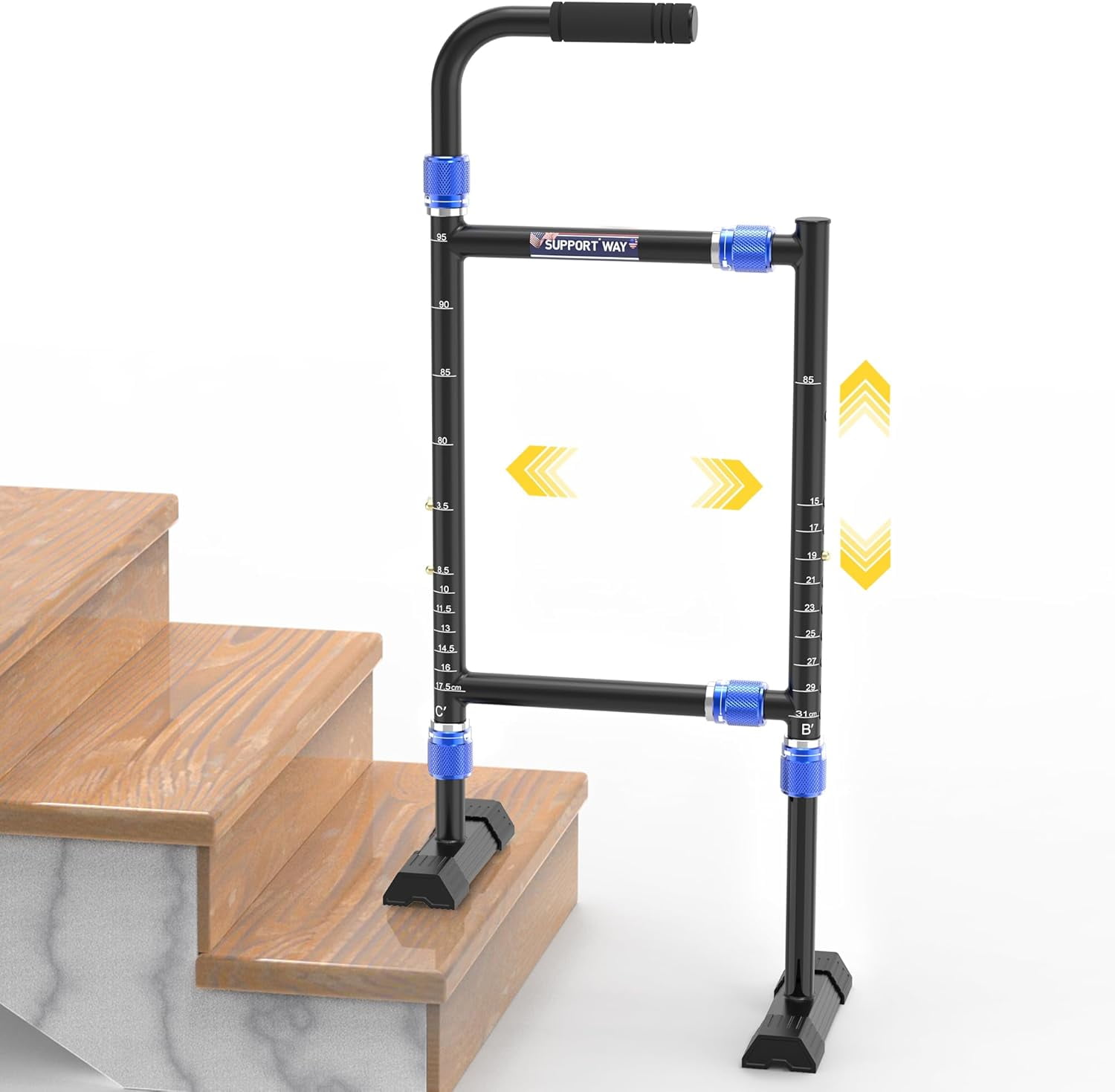 Professional Stair Cane, Stair Climbing Assist Cane for Elderly with ...