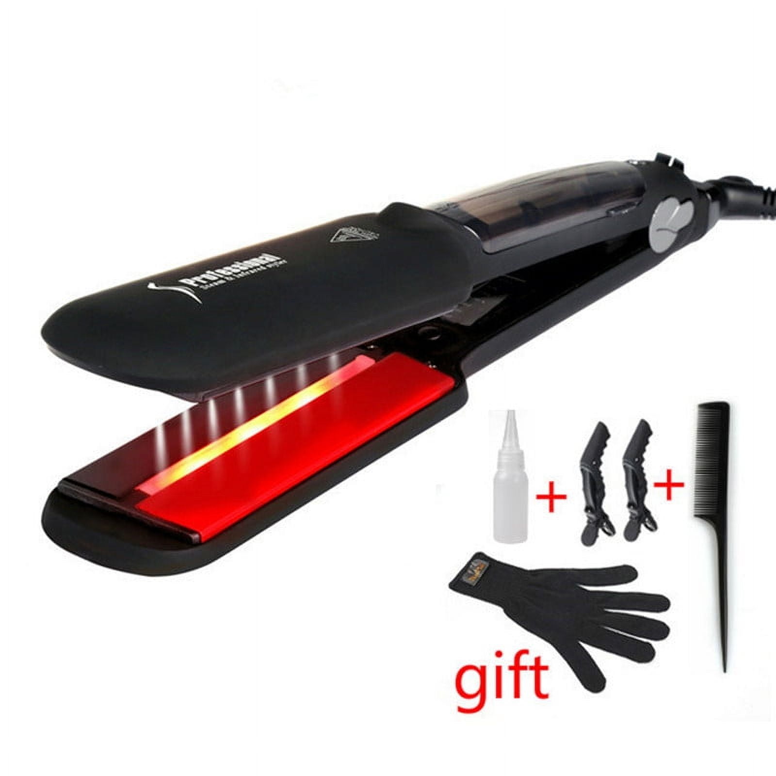Professional Steam Hair Straightener Infrared Care Ceramic Coated 2 ...