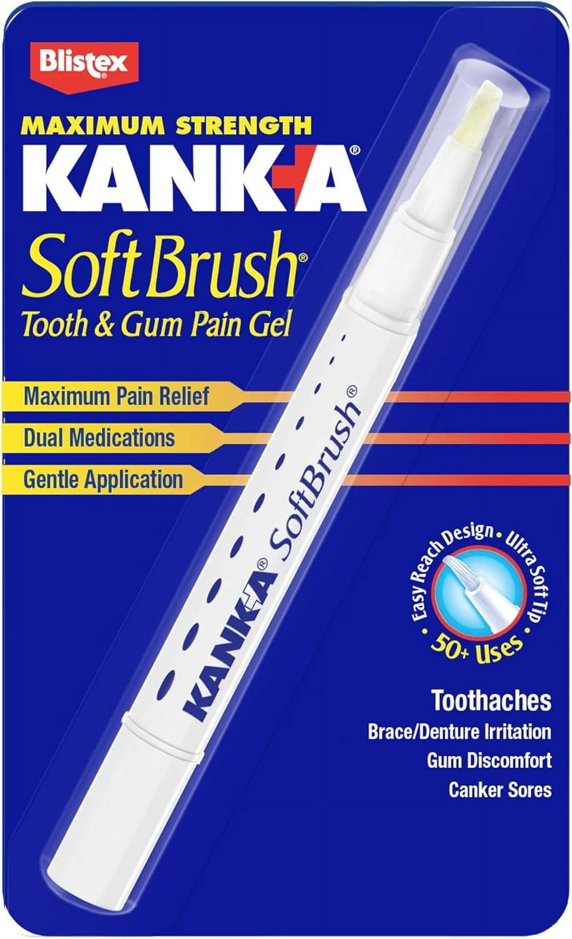 Professional Strength Kank-A Soft Brush Tooth/Mouth Pain Gel - 0.07 Oz ...