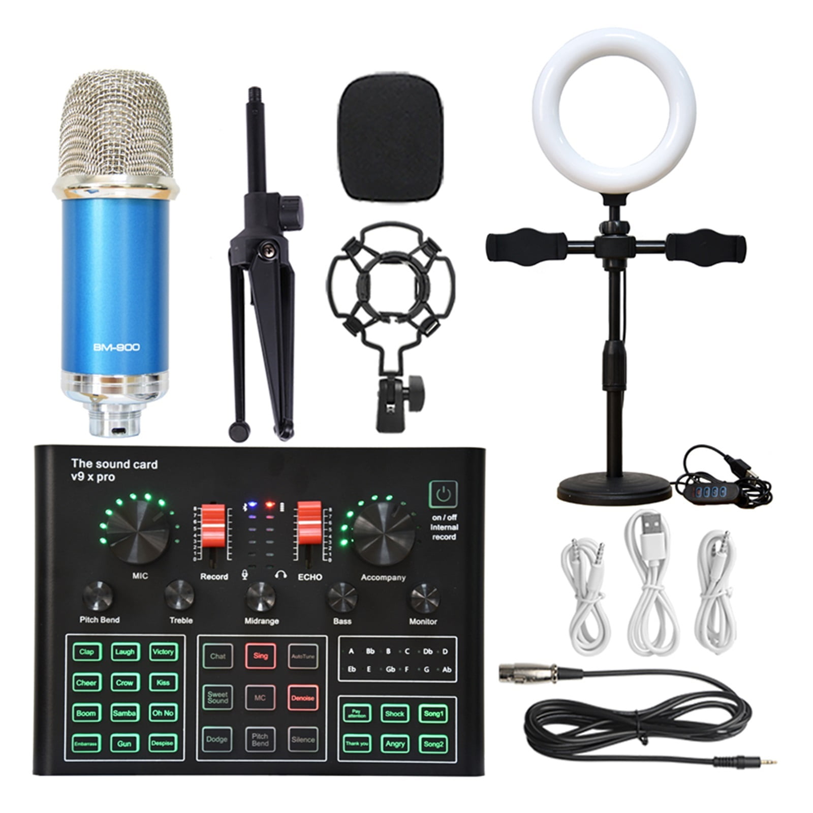 Professional Studio Condenser Microphone Bundle WXH1000 Mic Kit With ...