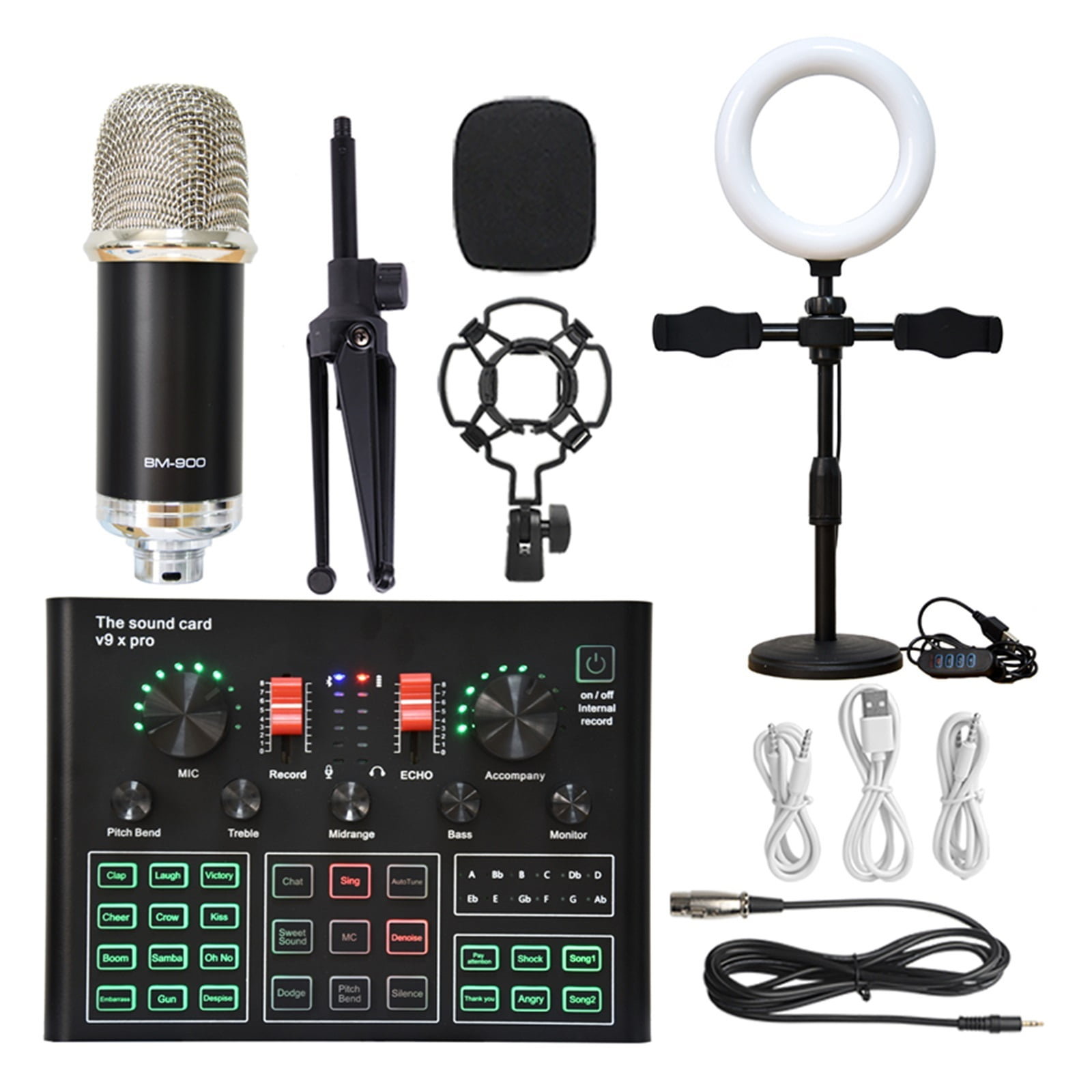Professional Studio Condenser Microphone Bundle WXH1000 Mic Kit With ...
