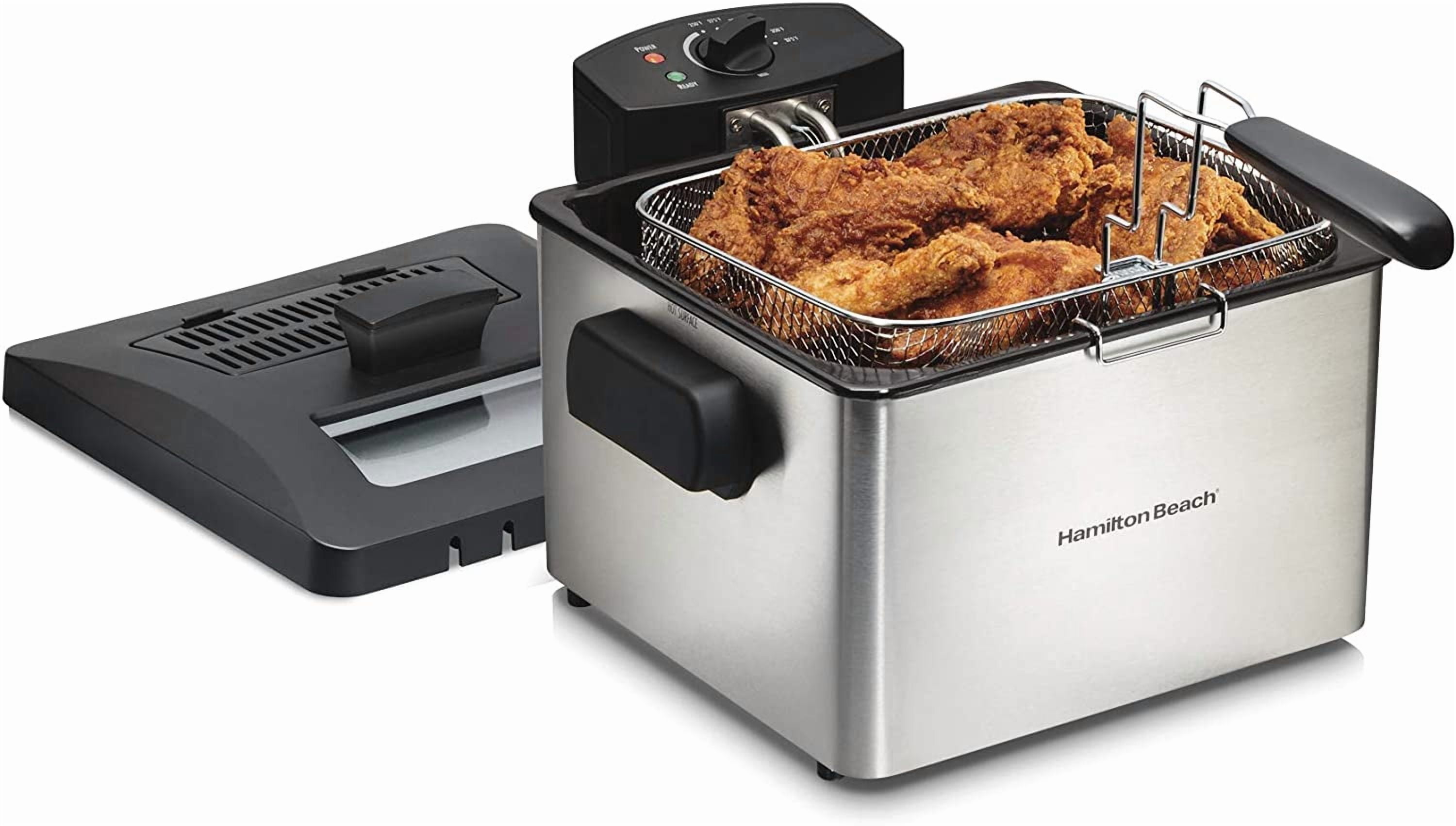 Professional Style Electric Deep Fryer, Frying Basket with Hooks, 1800 ...
