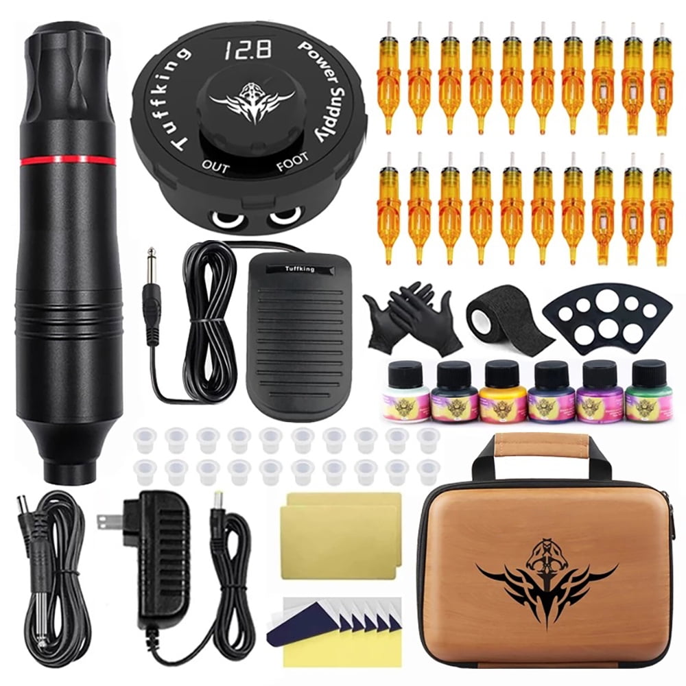 Professional Tättoo Kit with Integrated Motor Pen, Plant-Based Ink ...
