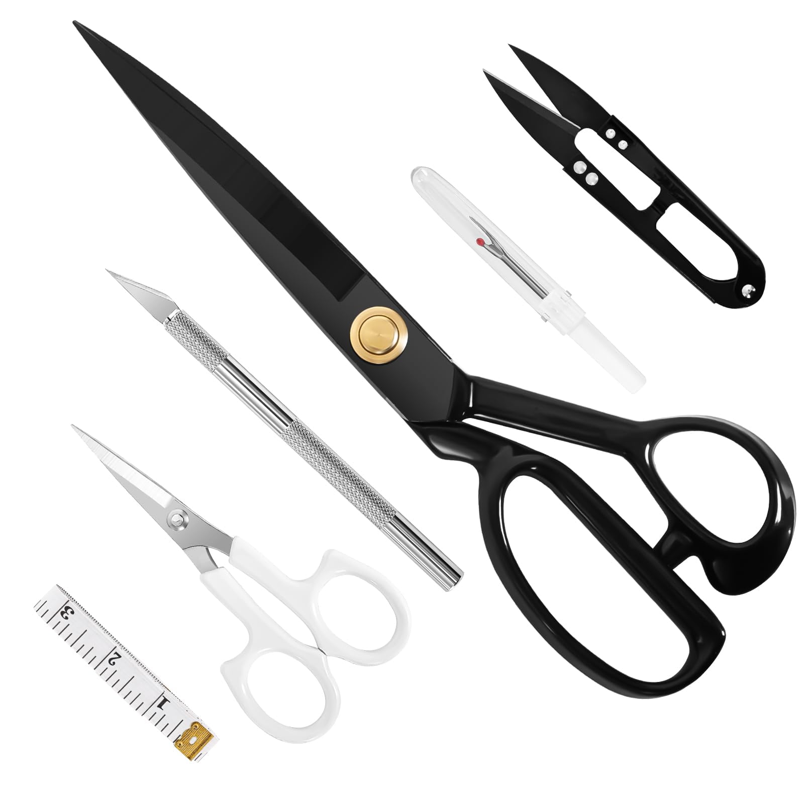 Professional Tailor Scissors 9 Inch - Fabric Scissors Heavy Duty, Sharp ...