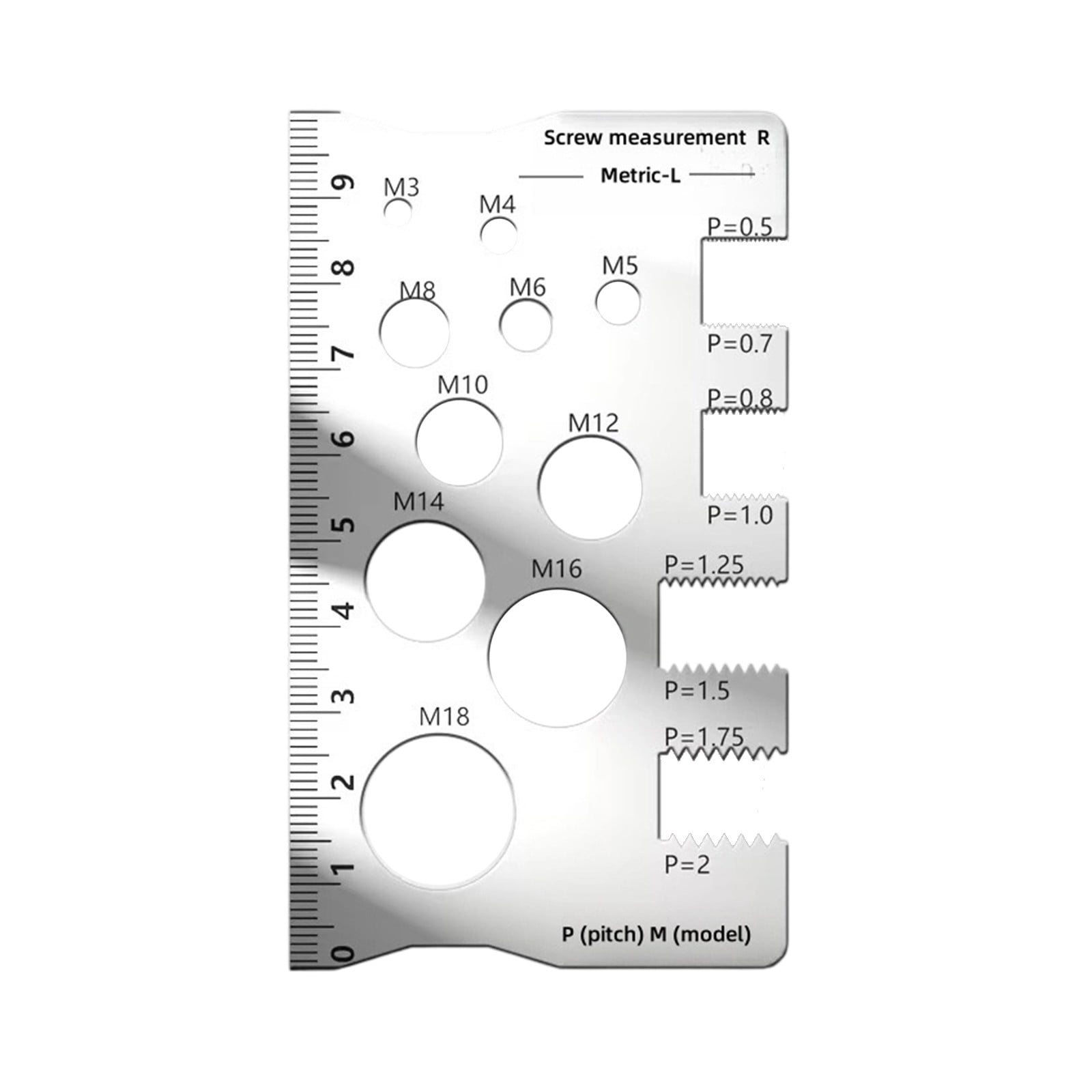 Industrial Steel Calipers Thread Gauge Bit Checker For Precise Thread ...