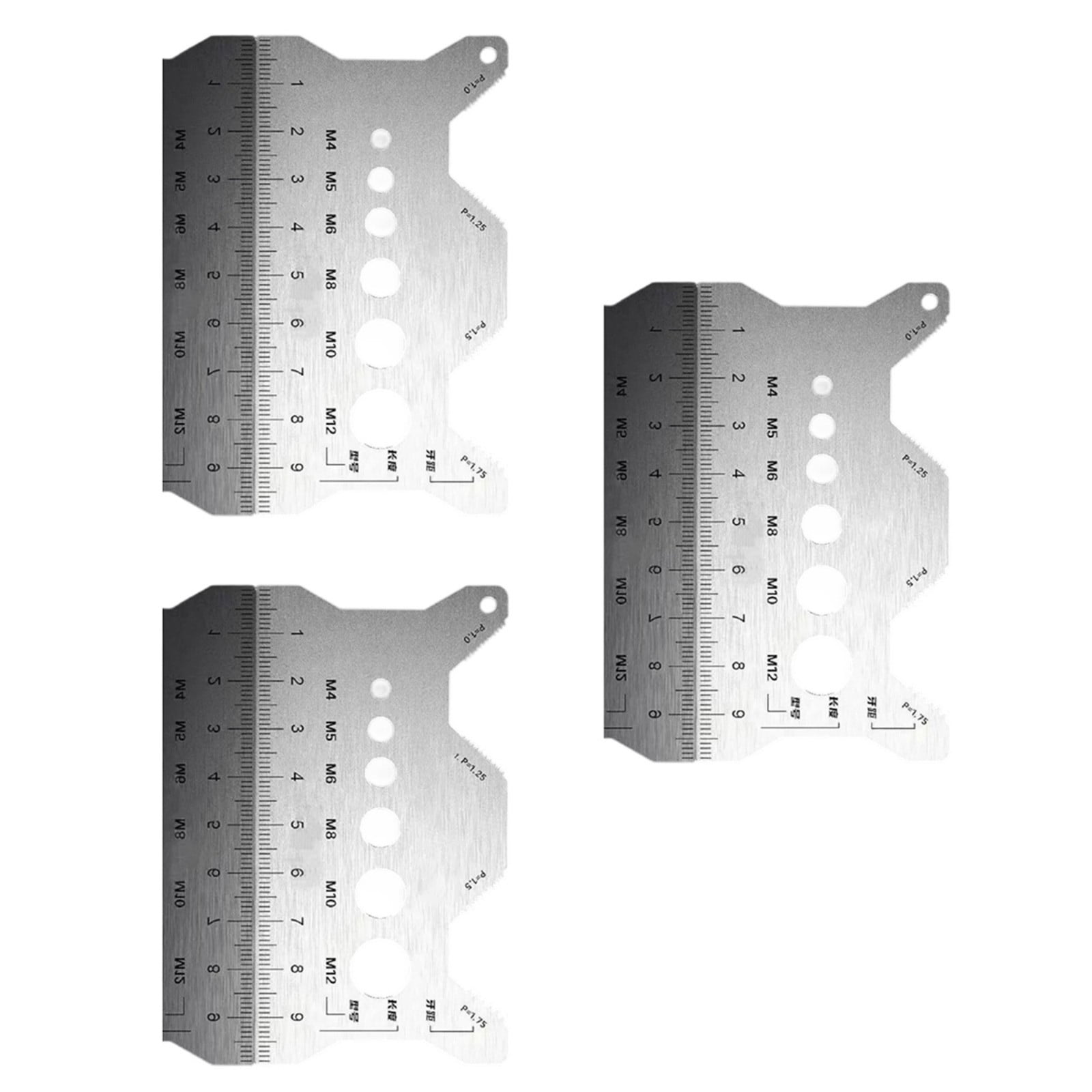 Professional Thread Pitches Gauge Ruler Double Language Marking ...