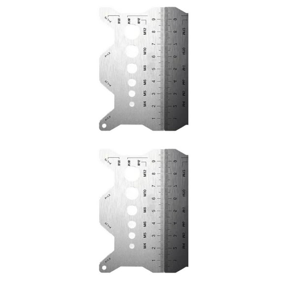 Professional Thread Pitches Gauge Ruler Double Language Marking ...