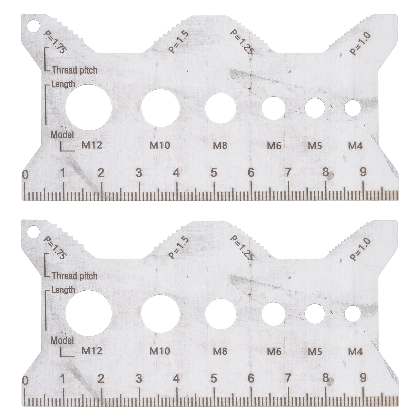 Professional Thread Pitches Gauge Ruler Double Language Marking ...