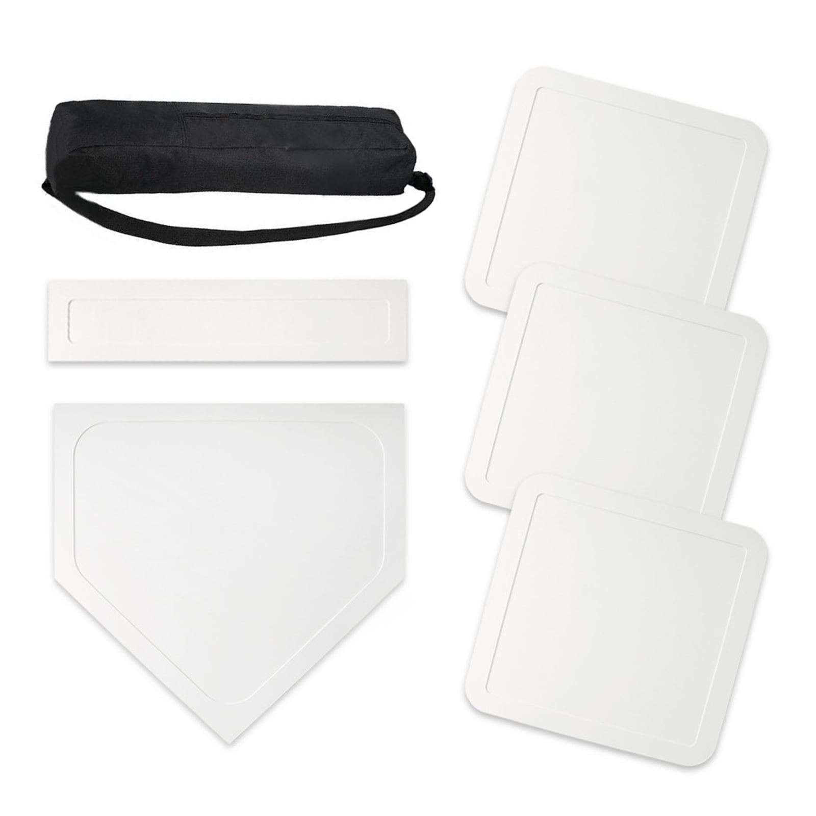 Professional Throw Down Rubber Base Set Exercise Home Plate Baseball ...