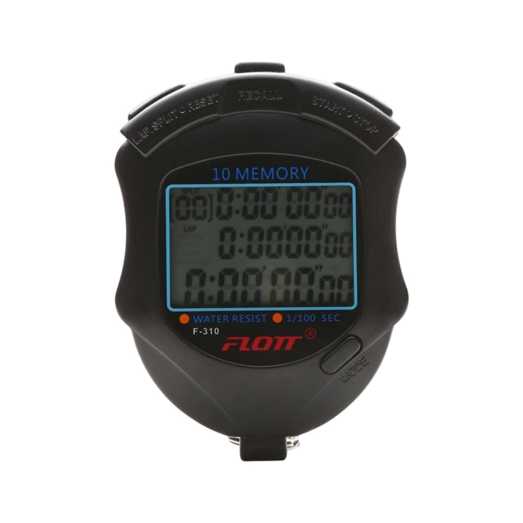 Professional Timer Stopwatches 10/30/60/100 Lap Memory Digital ...