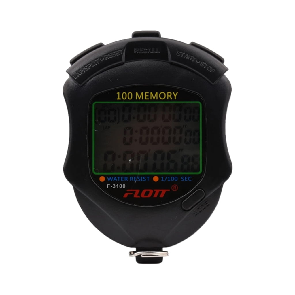 Professional Timer Stopwatches 10/30/60/100 Lap Memory Digital ...