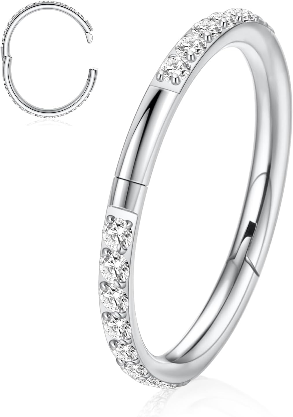 Professional Titanium Luxury Nose Ring Hoop Septum Daith Helix Tragus ...