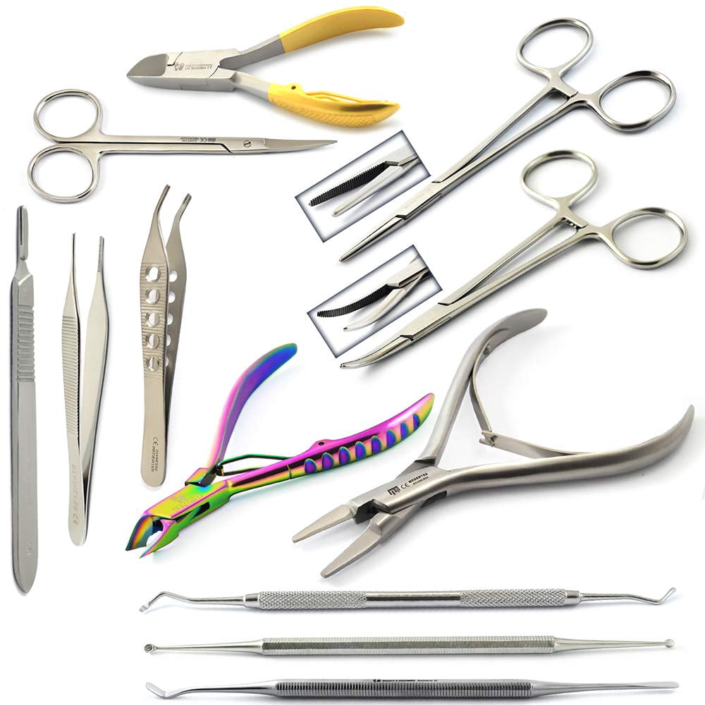 Professional Toenail Removal Kit Curette Ingrown Cutter Nipper Splitter ...