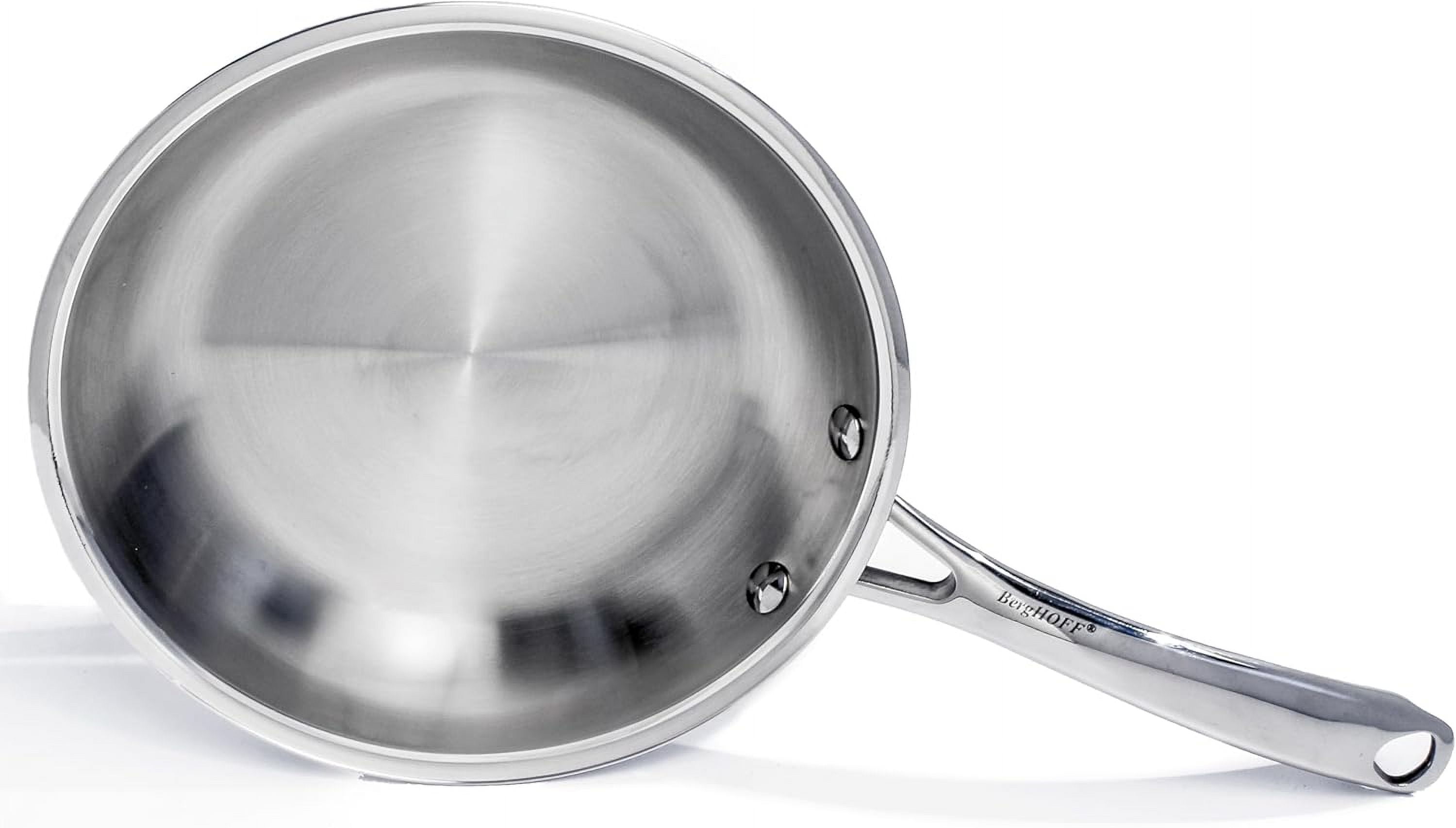 Professional Tri-ply 18/10 Stainless Steel Frying Pan 8" Ergonomic ...