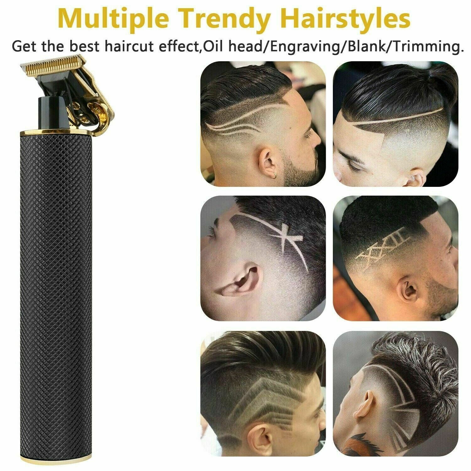 Professional Trimmer Hair Clippers Cutting Beard Cordless Precision ...