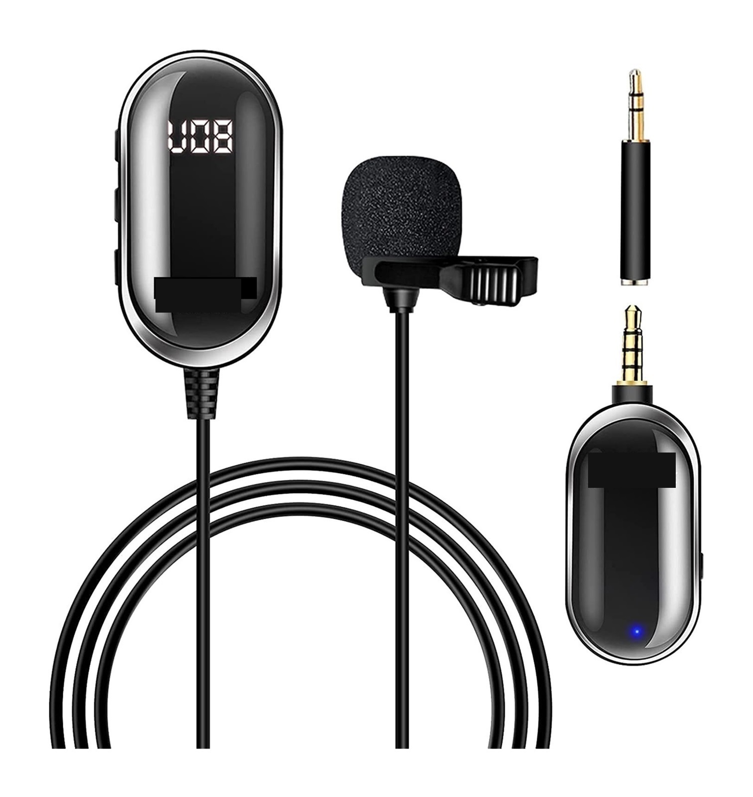 Professional UHF Wireless MIC With Monitor Jack LED Display Wireless ...