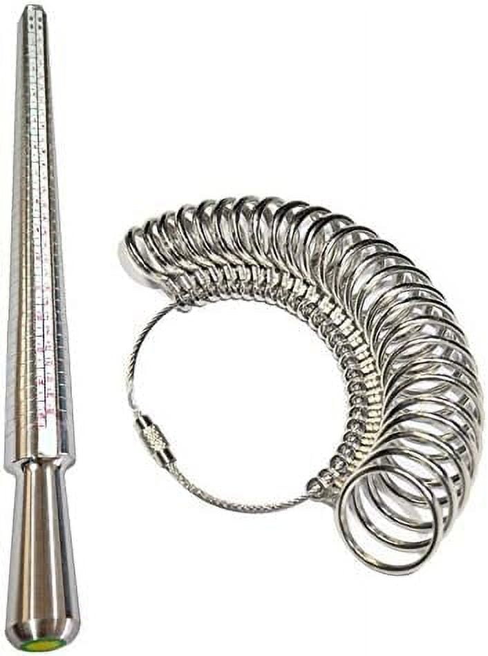 Professional UK Ring Sizer A-Z Finger Sizing Measuring Stick Metal Ring ...