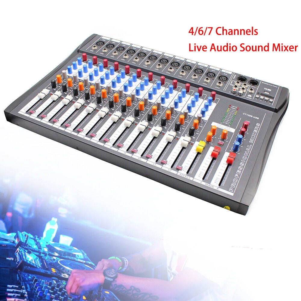 Professional USB 12 Channel Live Sound/Studio Mixing Console Board ...