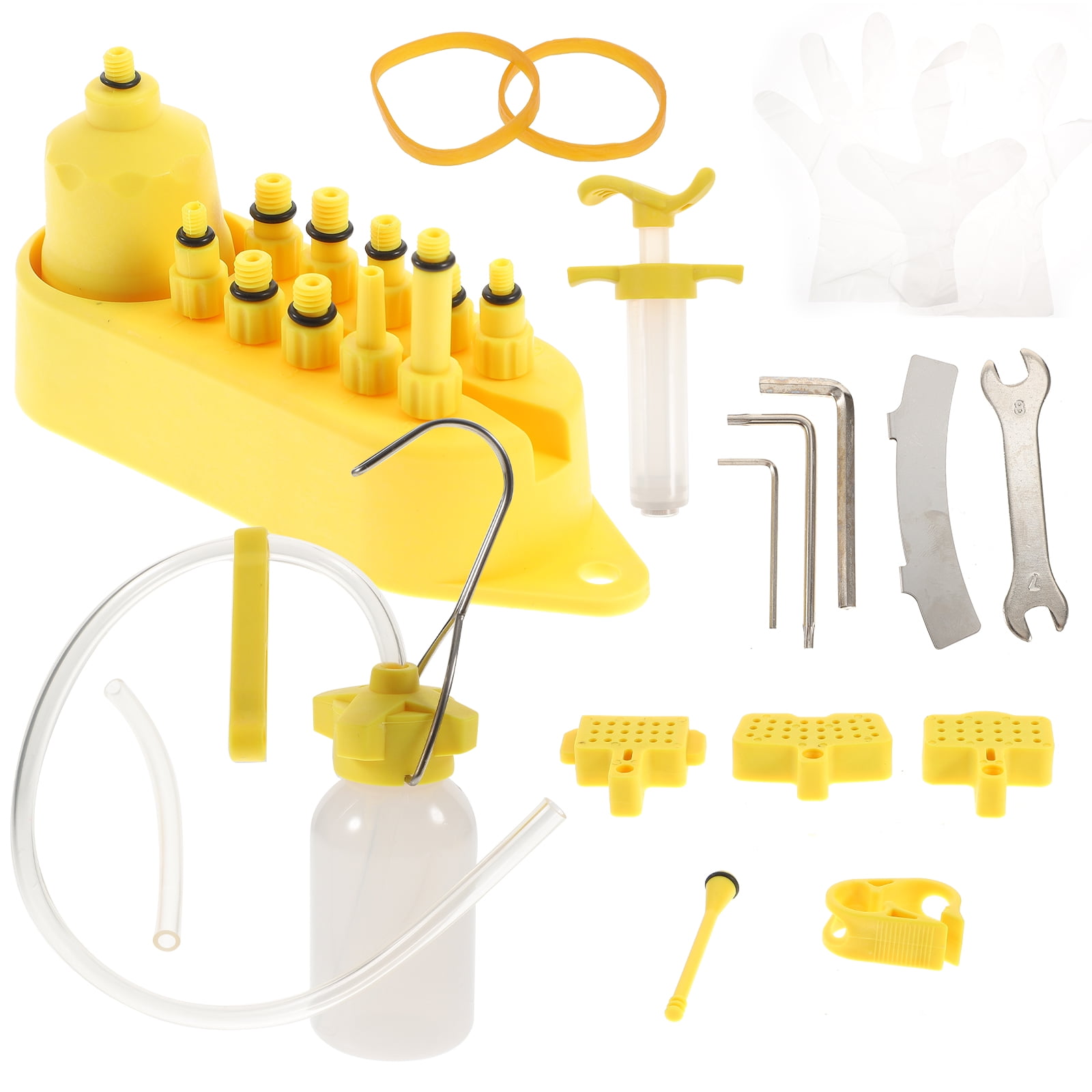 MTB Bike Hydraulic Disc Brake Bleed Kit Brakes Oil Bleed Tool-Yellow ...