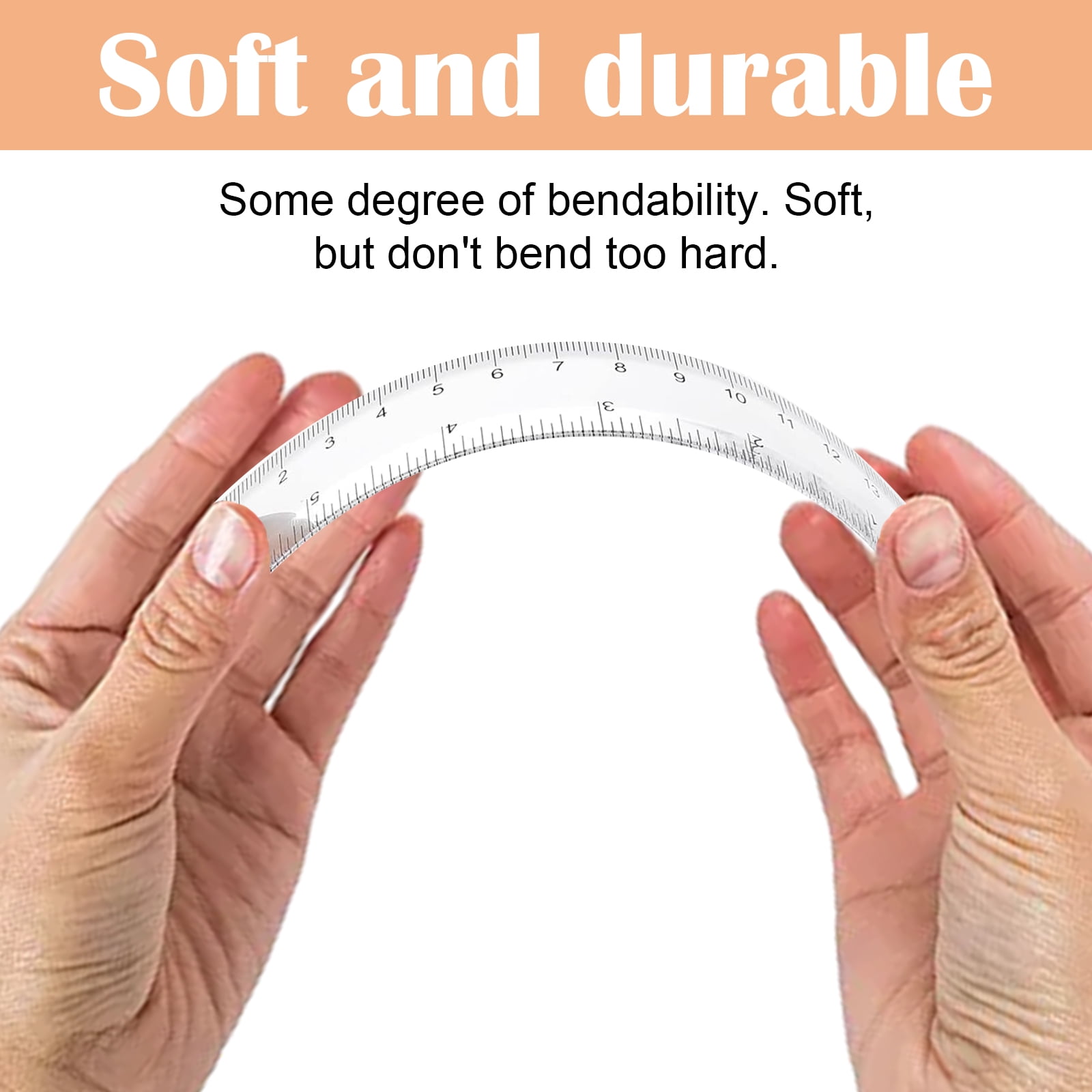 Professional Use Ruler, Flexible Rulers with Inch and Centimeter Scale ...