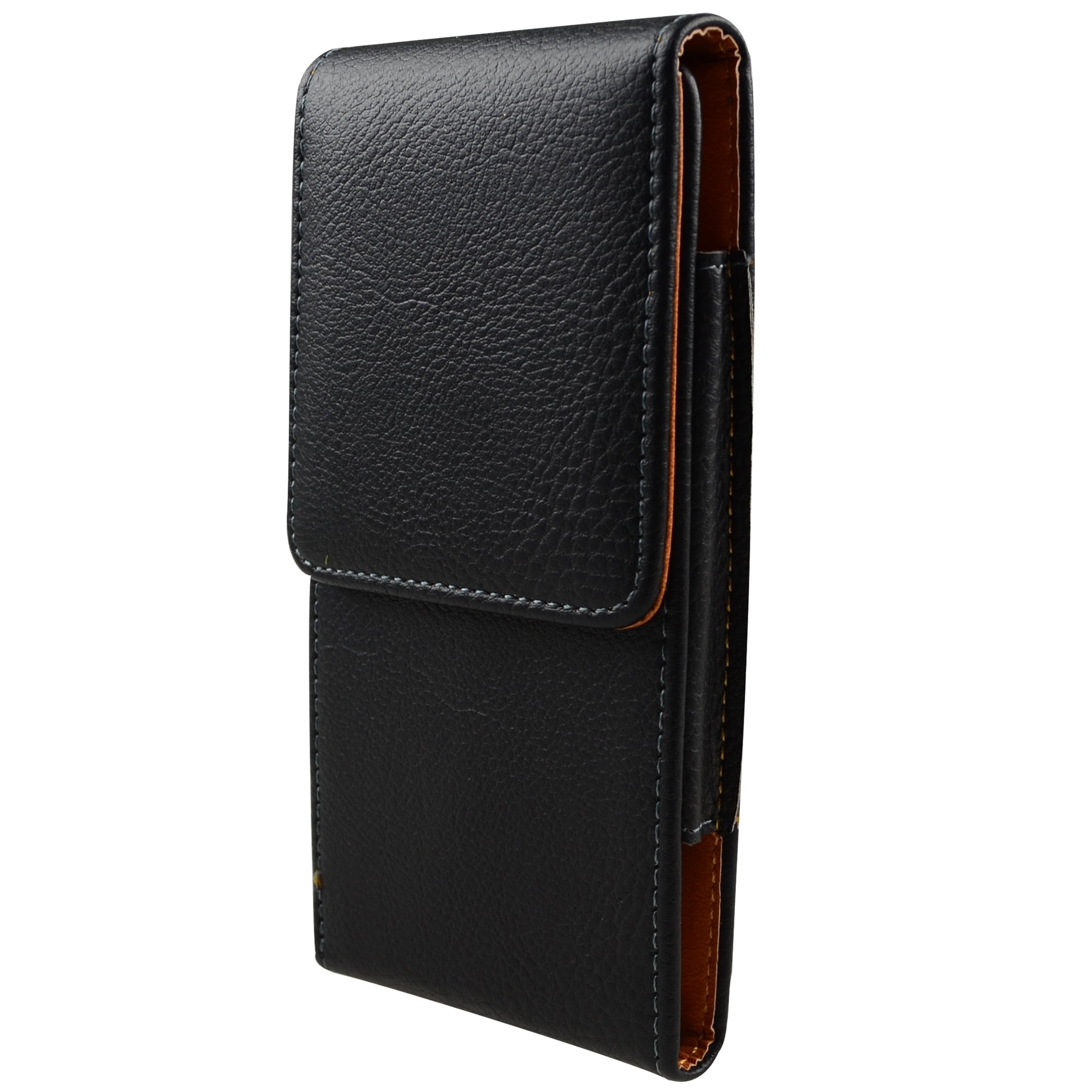 Professional Vegan Leather Vertical Smartphone Holster Case (Black ...