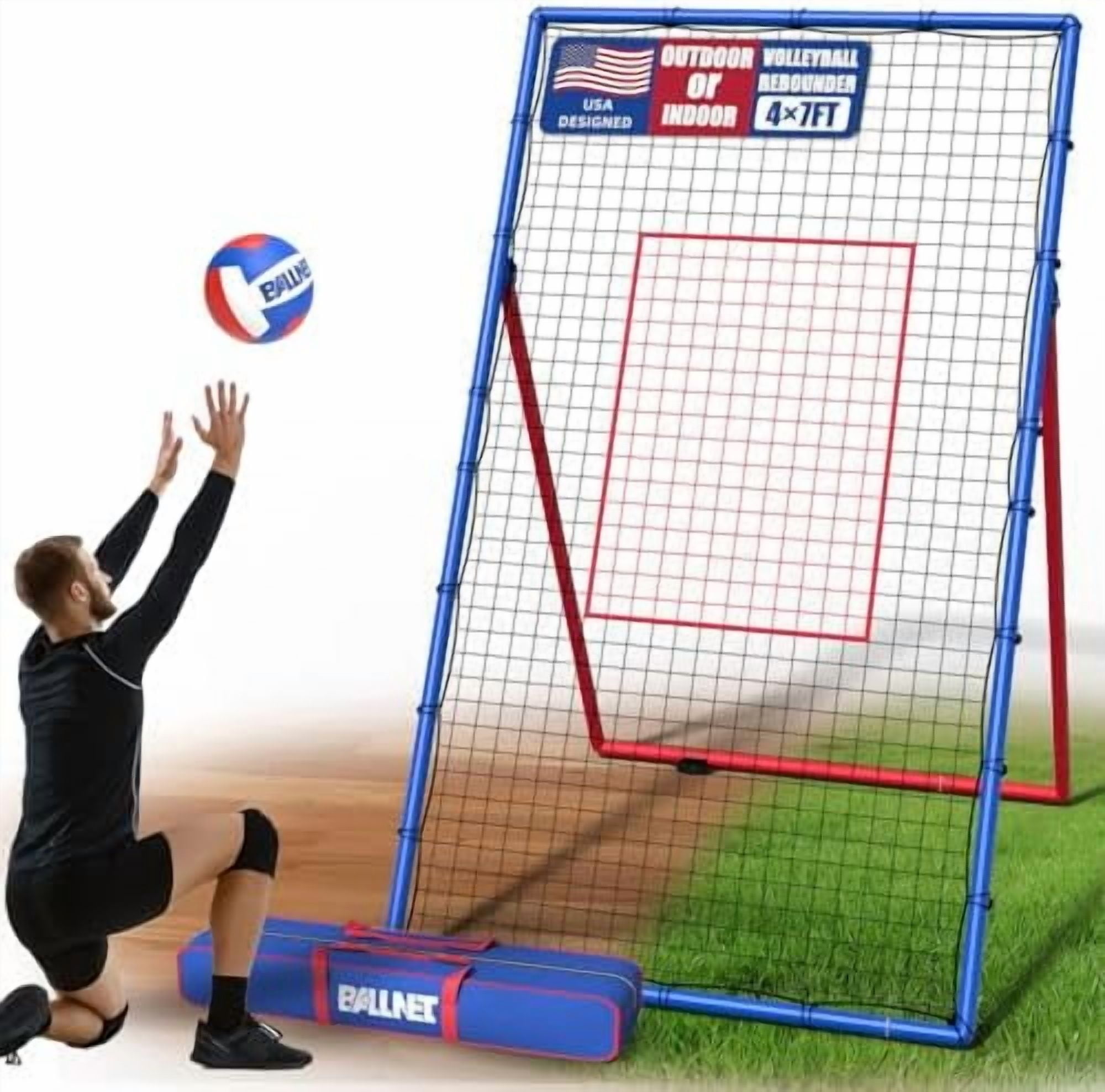 Professional Volleyball Rebounder Net,Volleyball Net Size 7×4FT,with 5 ...