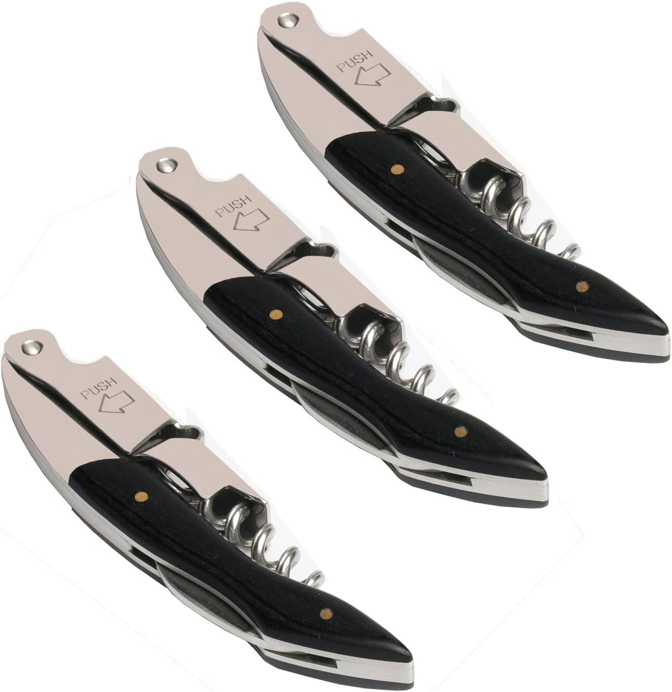 Professional Waiter Corkscrew Wine Key for Bartenders Set of 3,With ...