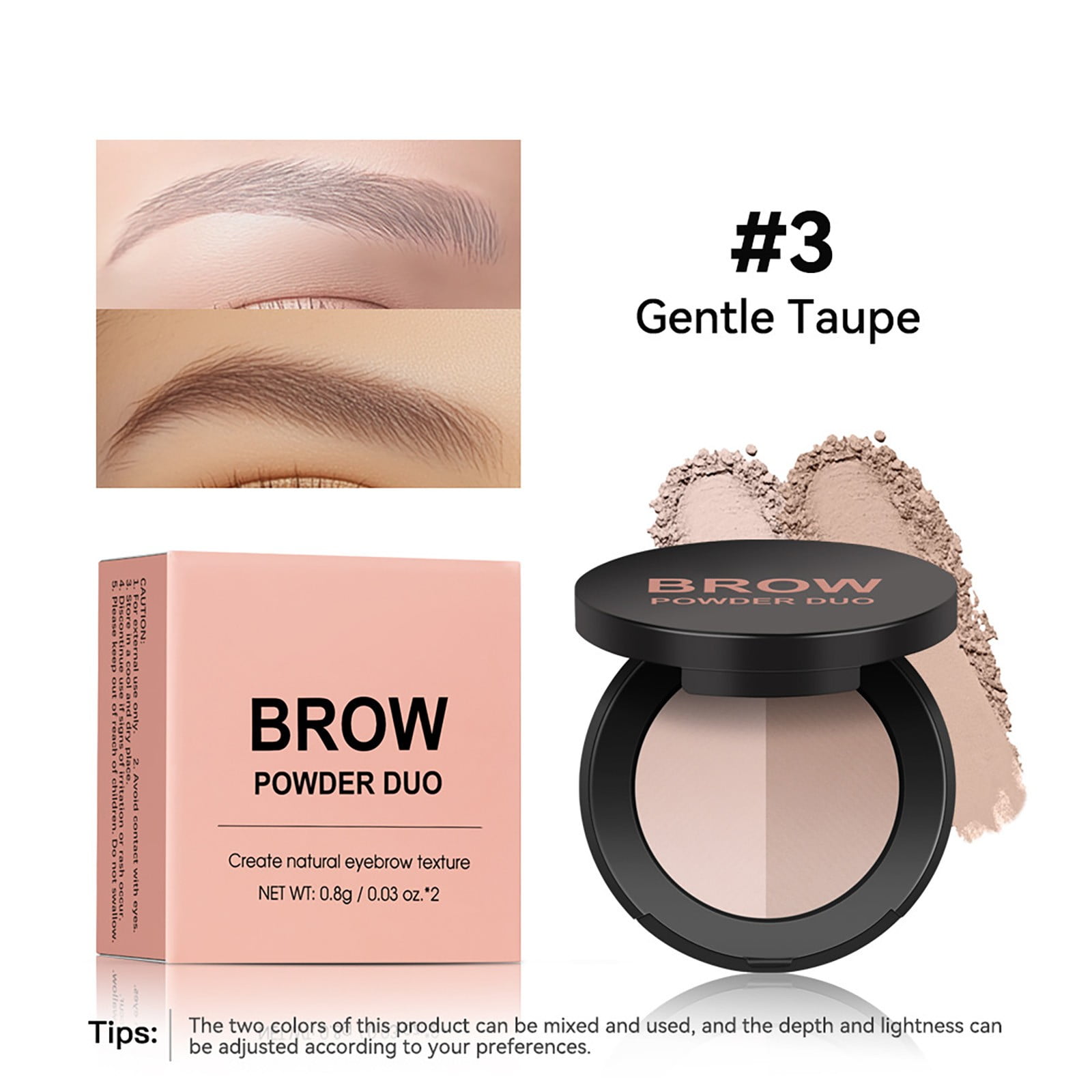 Professional Waterproof Eyebrow Powder Duo 6 Universal Shades For
