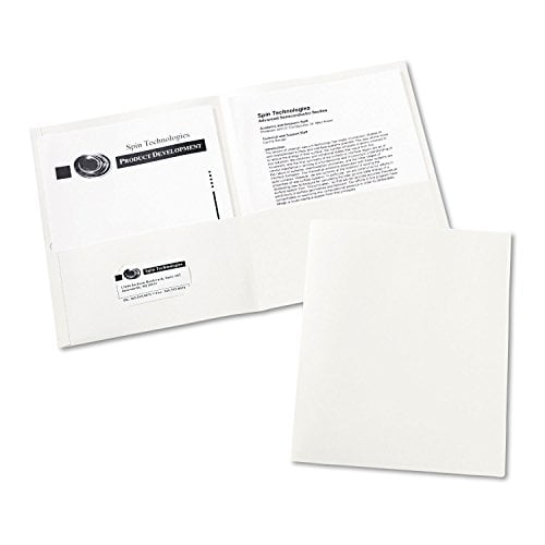 Professional White Presentation Folders - Pack of 25 - Walmart.com