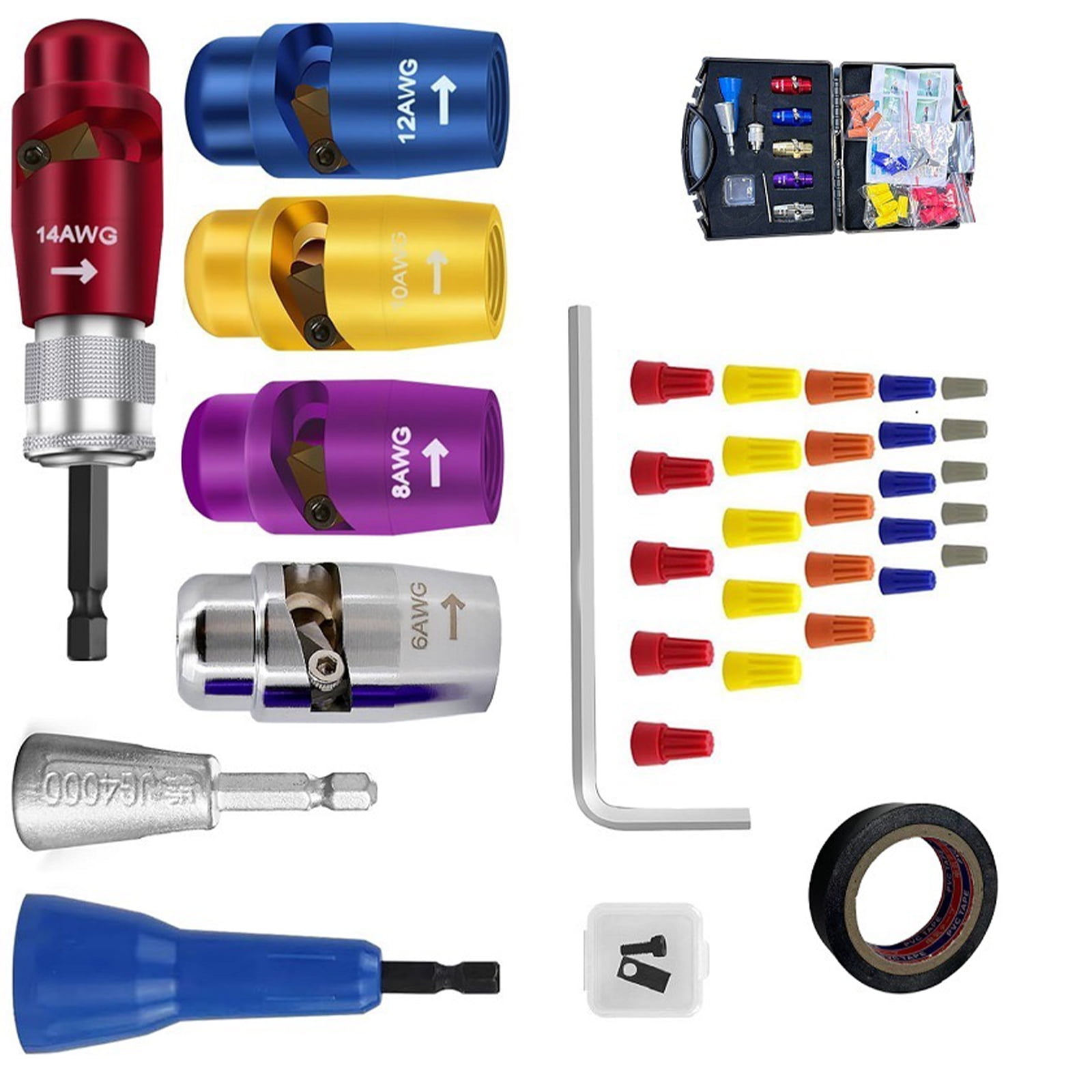 Professional Wire Stripping Tool Set Quick Connection Drill Attachments ...
