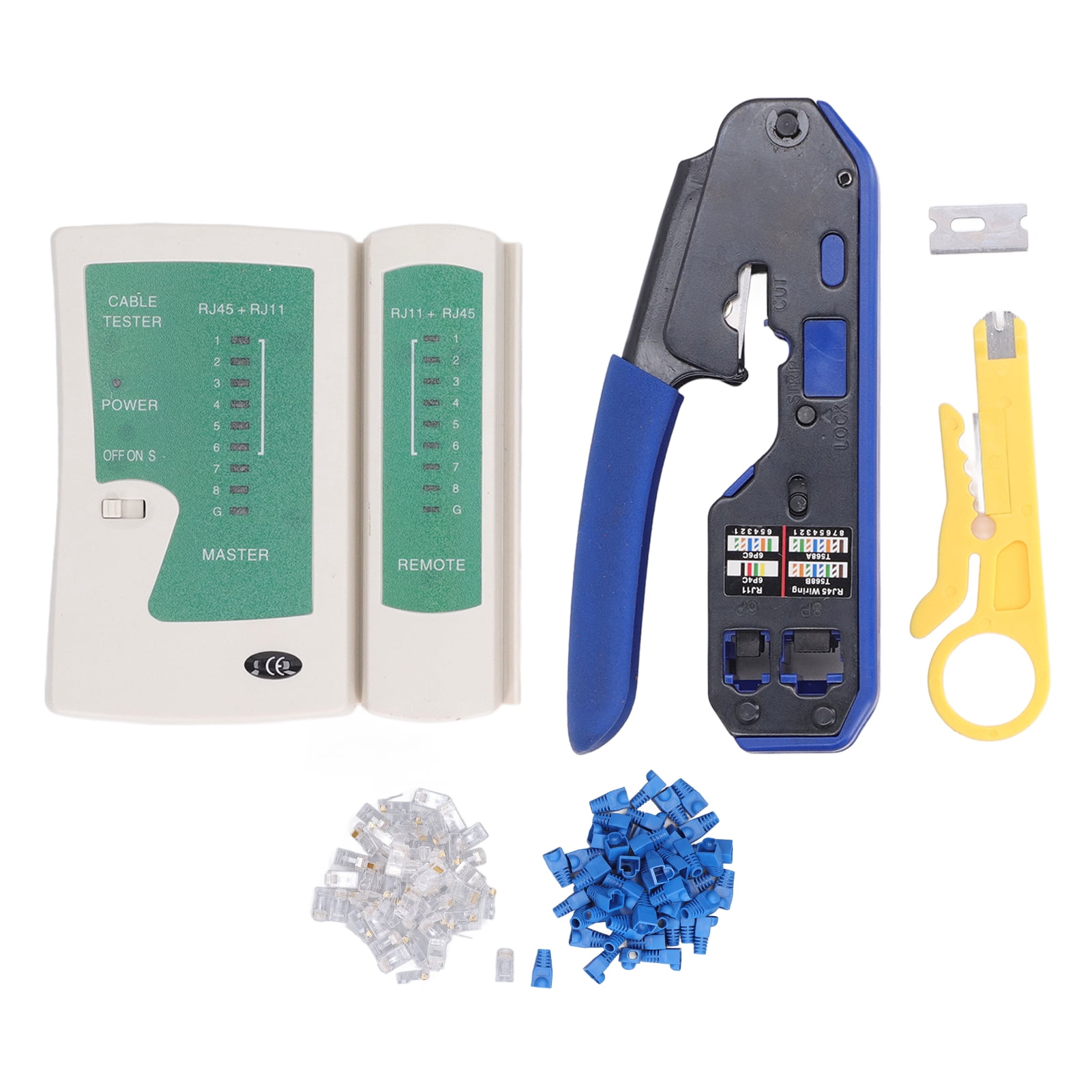 Professional Wire Terminals Crimper Kit with Cable Tester, Alloy Steel ...