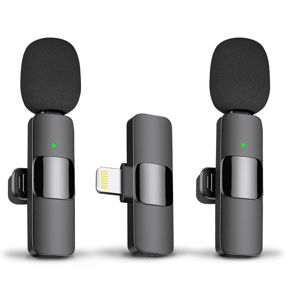Professional Wireless Lavalier Lapel Microphone for iPhone, iPad - 2pcs ...