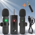 Professional Wireless Microphone, 3.5mm Jack Plug & Play, Mini Clip-On ...