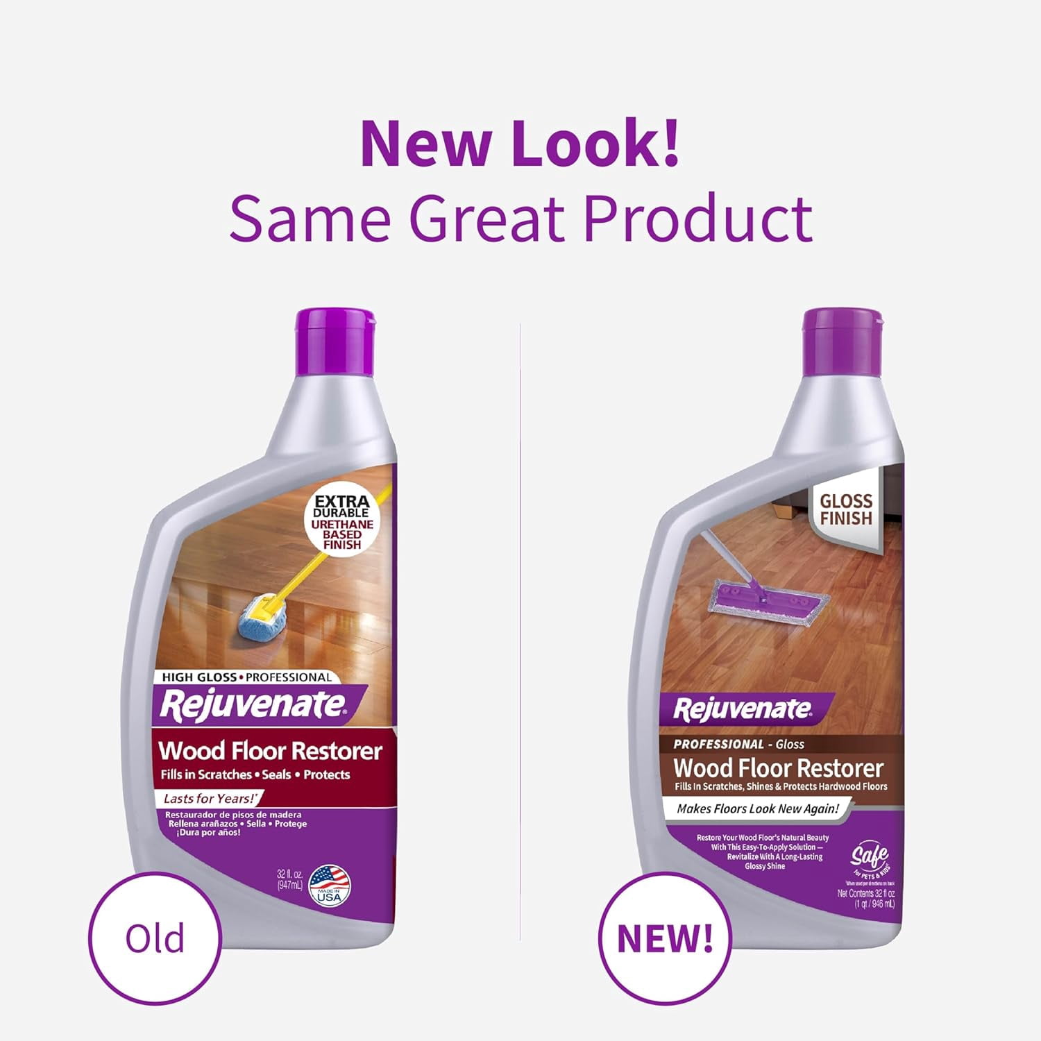 Professional Wood Floor Restorer with , High Gloss Shine, Easy Mop On ...