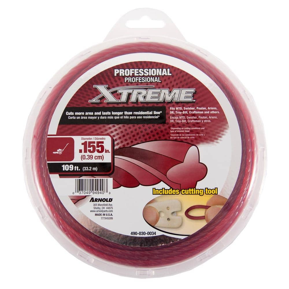Professional Xtreme 109 ft. 0.155 in. Universal Twisted Trimmer Line ...