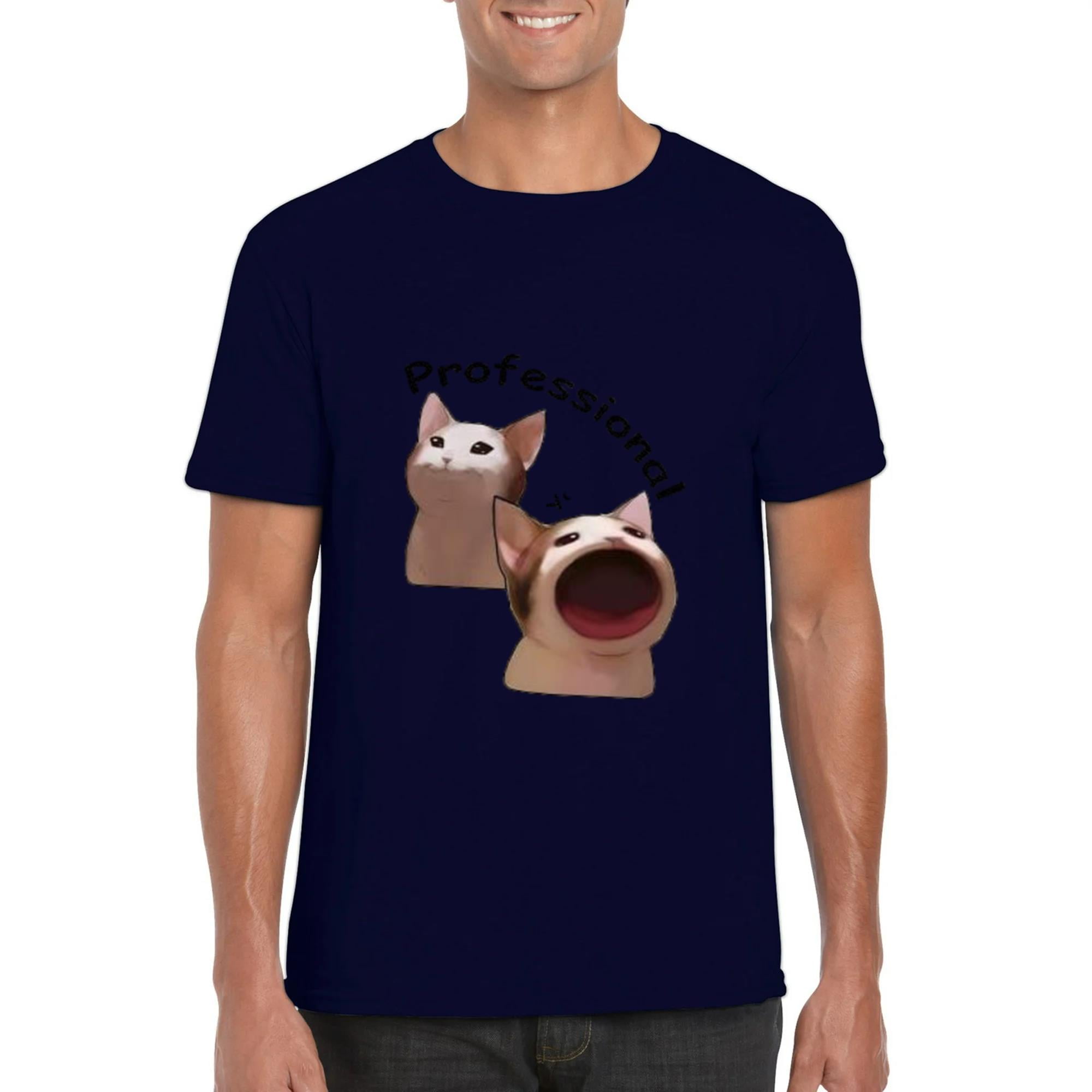 Professional Yapper Funny Cat Meme Humor Talkative Kitty T-Shirt, for ...