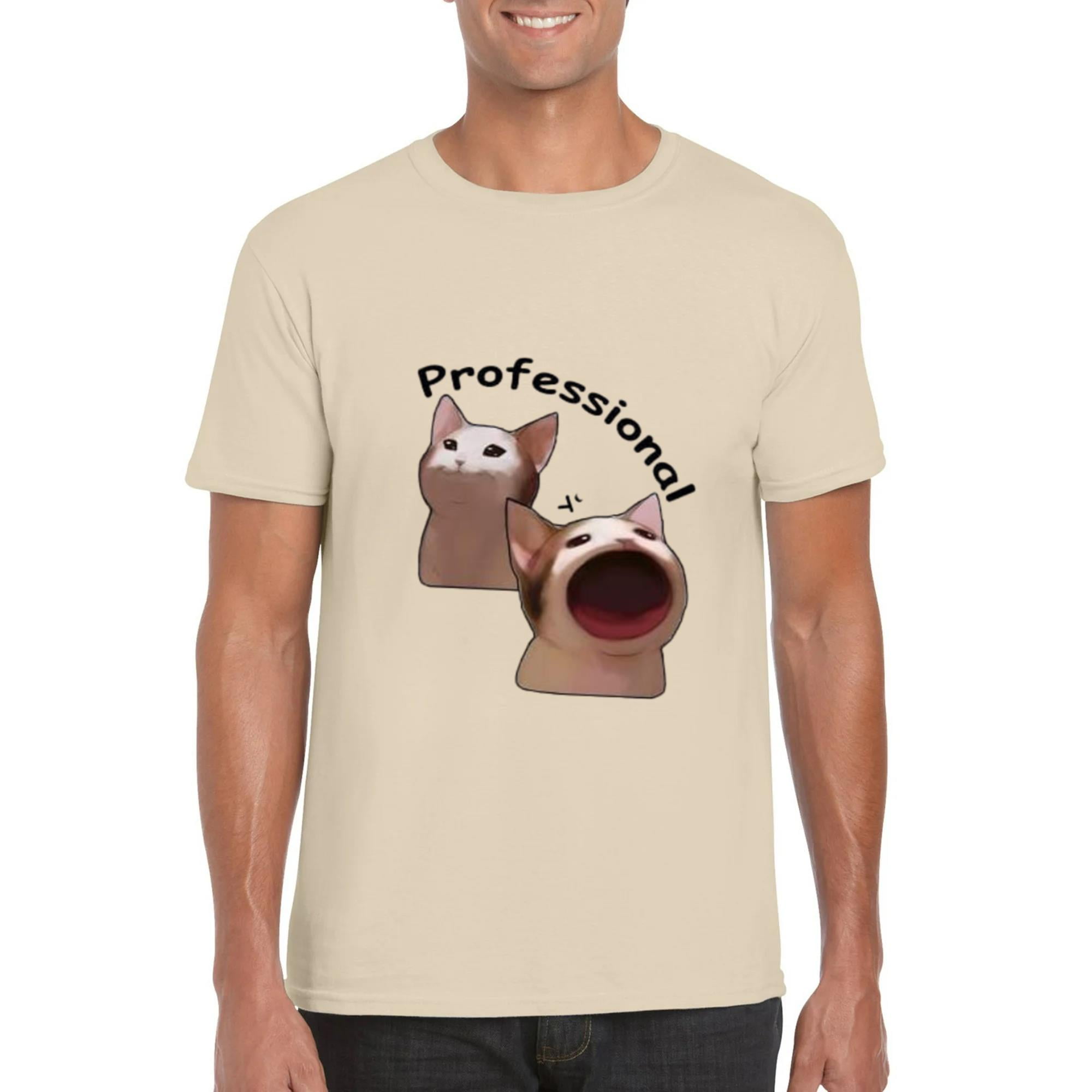 Professional Yapper Funny Cat Meme Humor Talkative Kitty T-Shirt, for ...