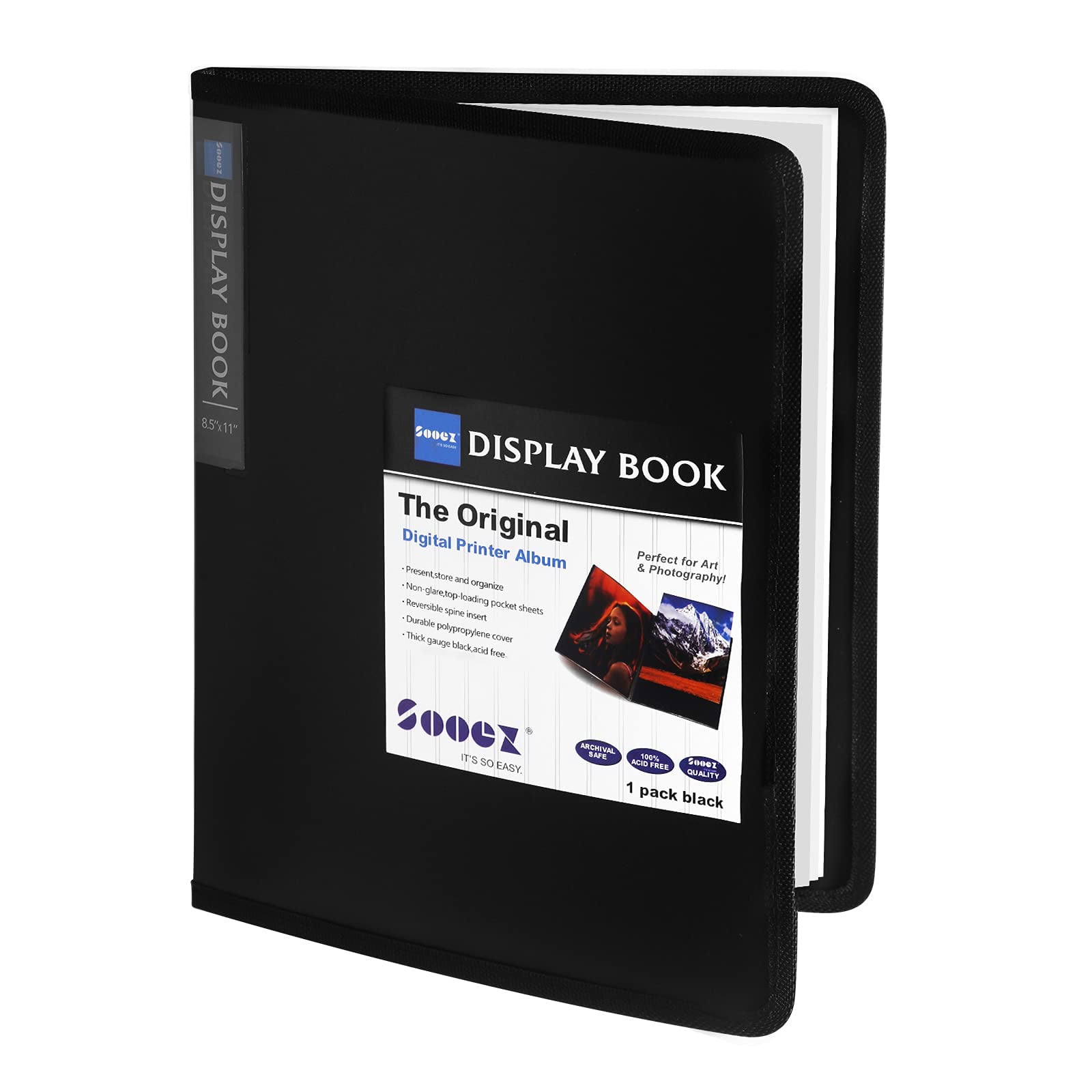 Professional art display book 30 pockets, 60 sheet protectors 8.5x11 ...