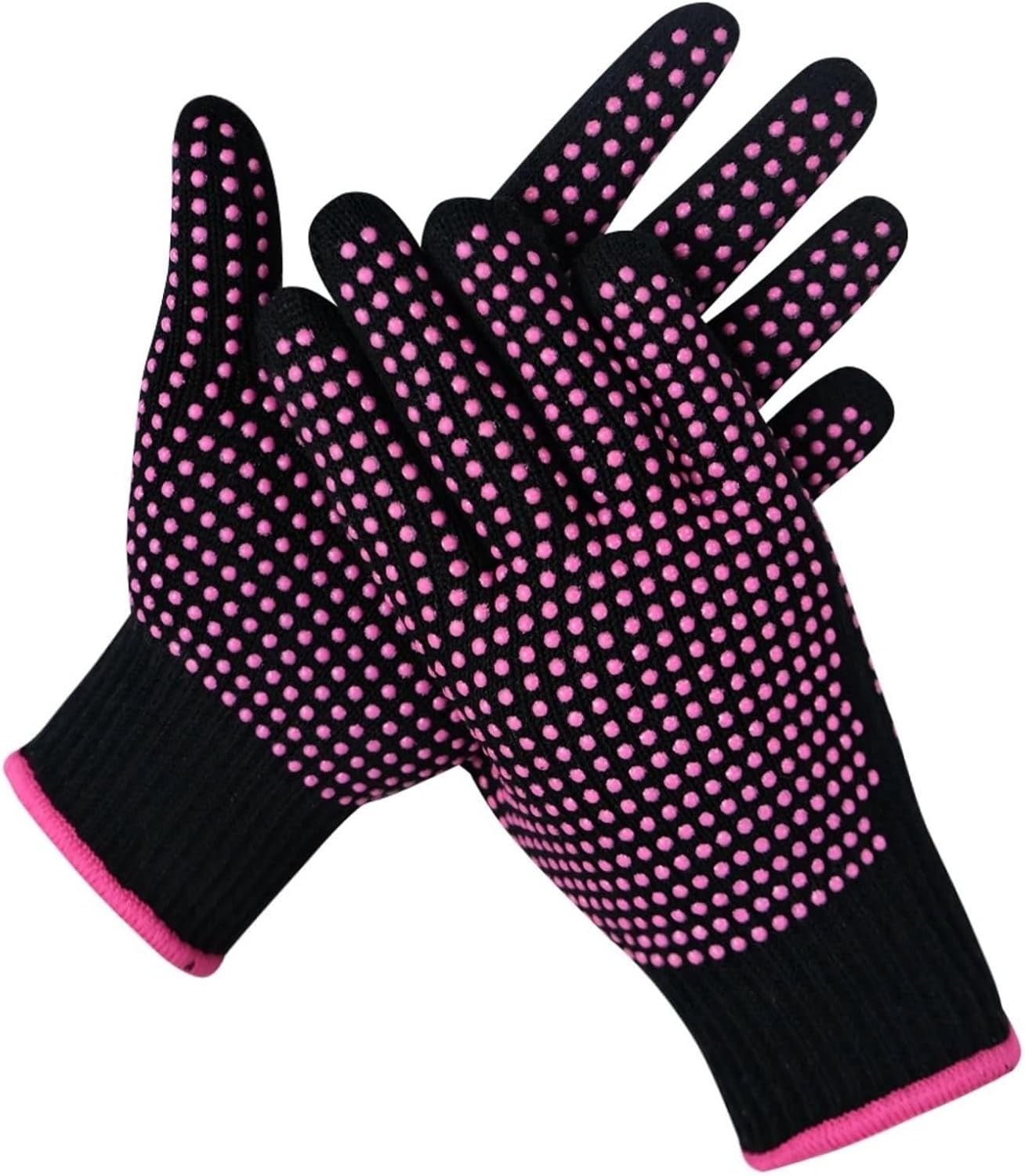 Professional heat-resistant hair styling gloves with Silicone Bumps for ...