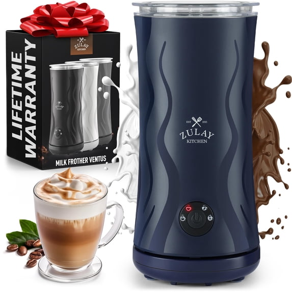 Professional milk frother and steamer, 4 in 1 automatic froth maker for ...