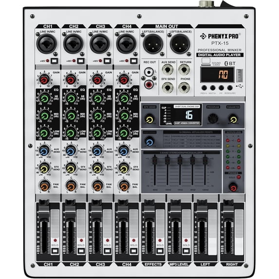 Professional o Mixer, Sound Console w/USB Interface, 4-Channel board DJ ...