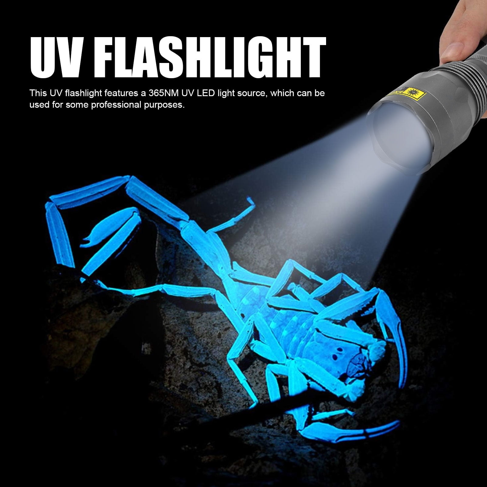 Professional LED Flashlight, 365nm Wavelength, Stronger Pure Rays ...