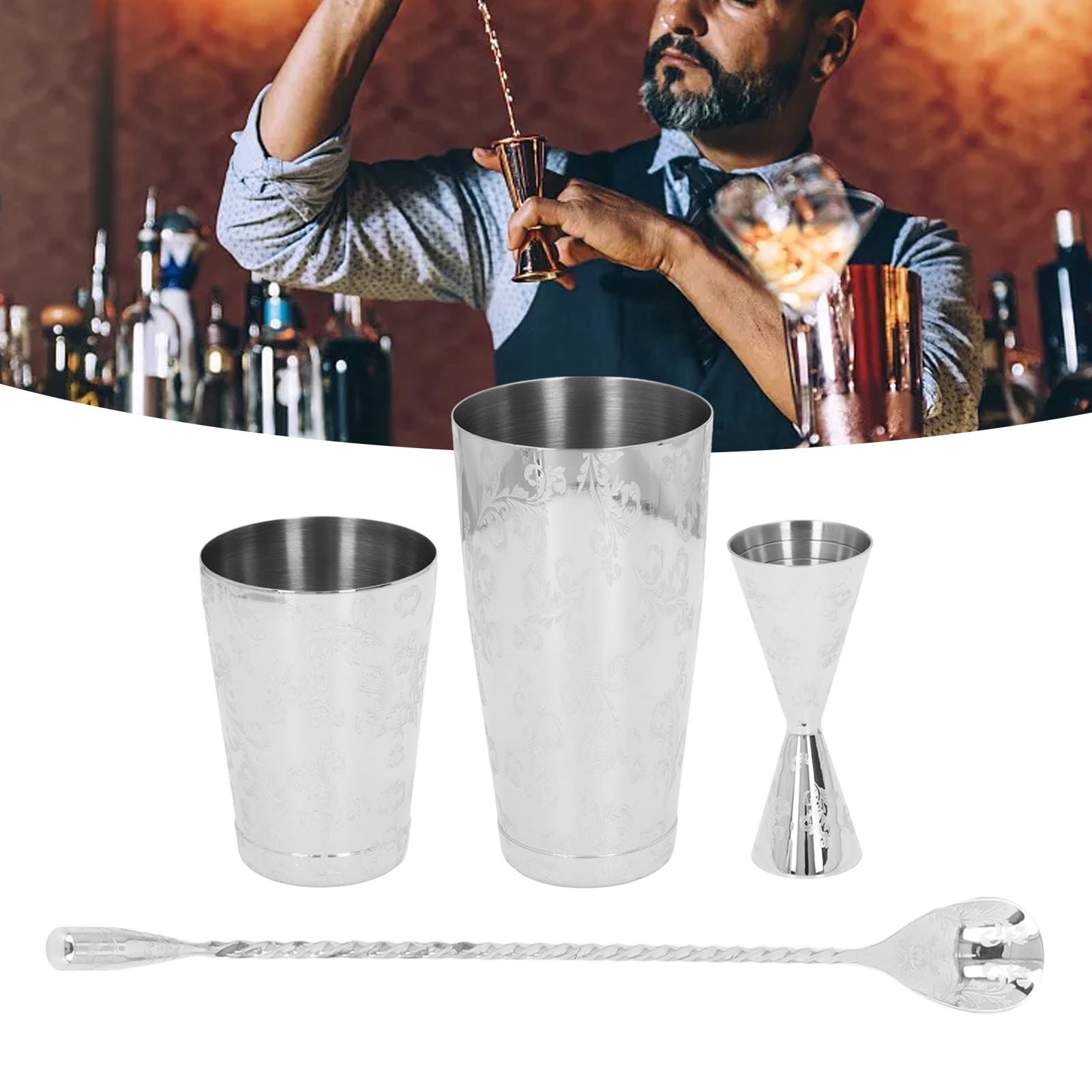 Professional Shaker Set, 304 Stainless Steel, Durable Rust,Proof ...