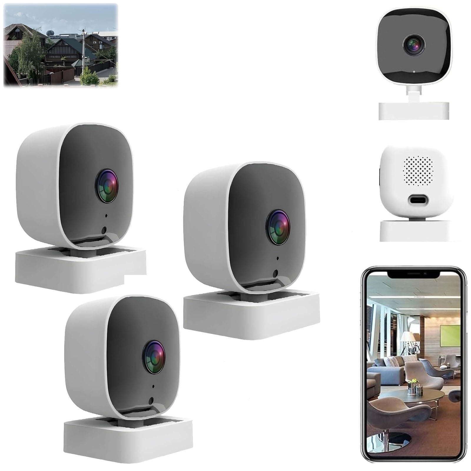 Professionk Camera, Crystal-Clear 2k Security Camera Color Night Vision ...